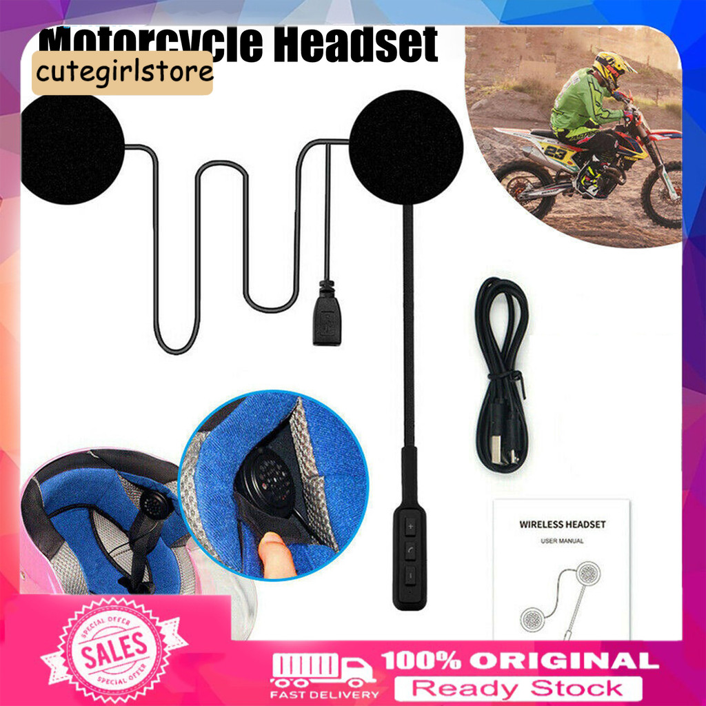 CGS Motorcycle Headset Handsfree Stereo with Microphone Bluetooth ...