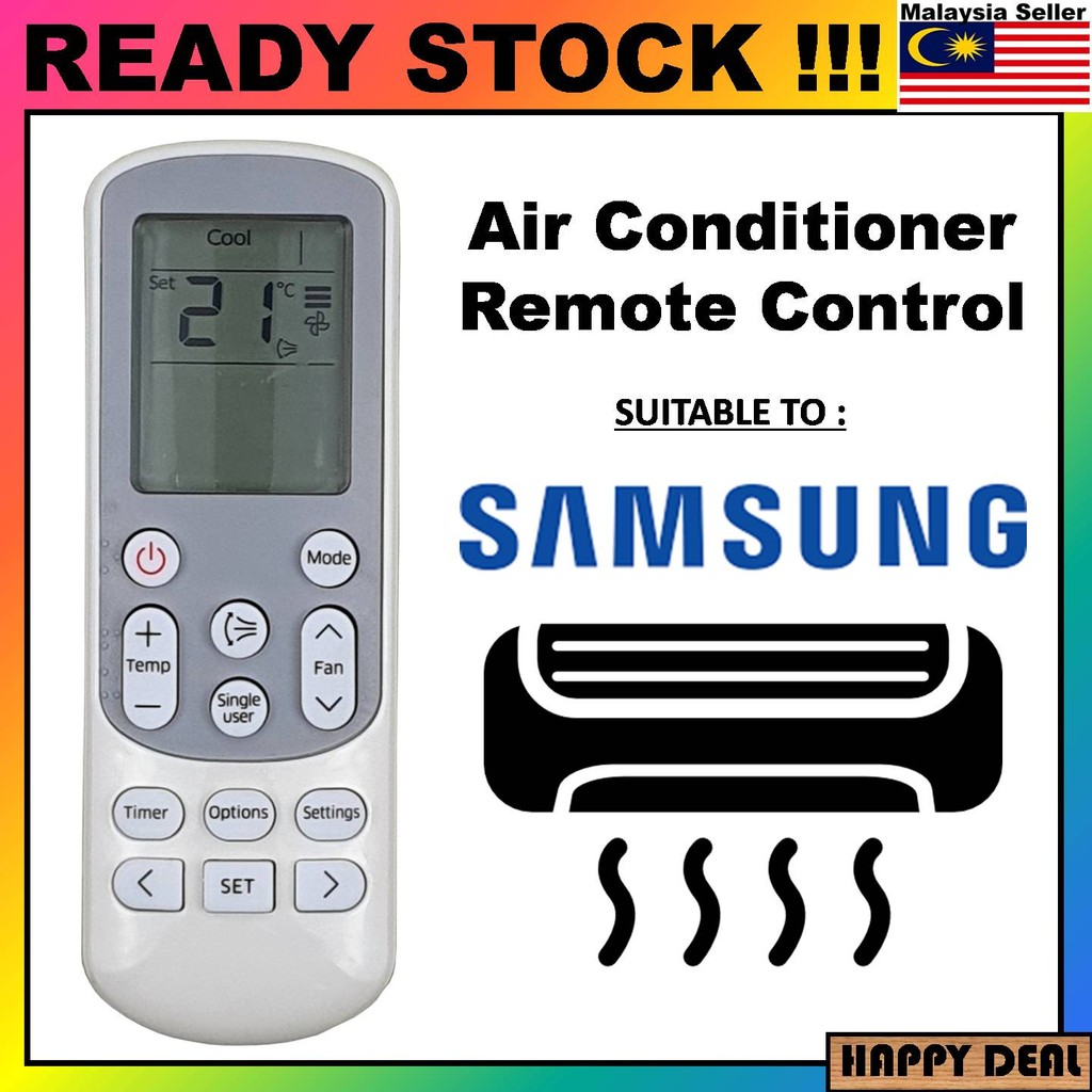 SAMSUNG Air Cond Aircon Aircond Air Conditioner Remote Control ...