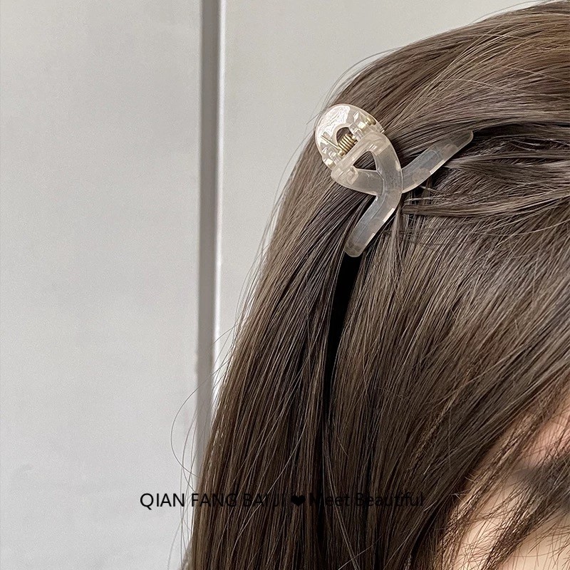 Sweet Cute Small Clip Simple Translucent Clip Influencer Bangs Side ...