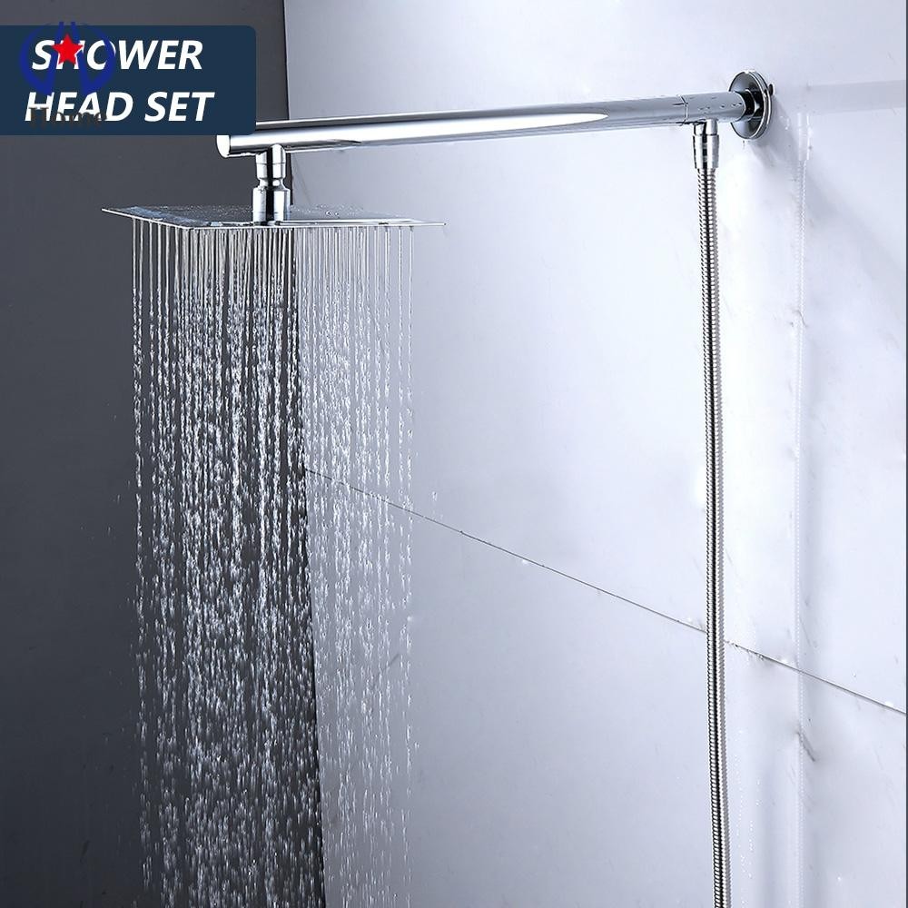 8 Inch Large Shower Head Kit Overhead Rainfall Shower System Wall ...