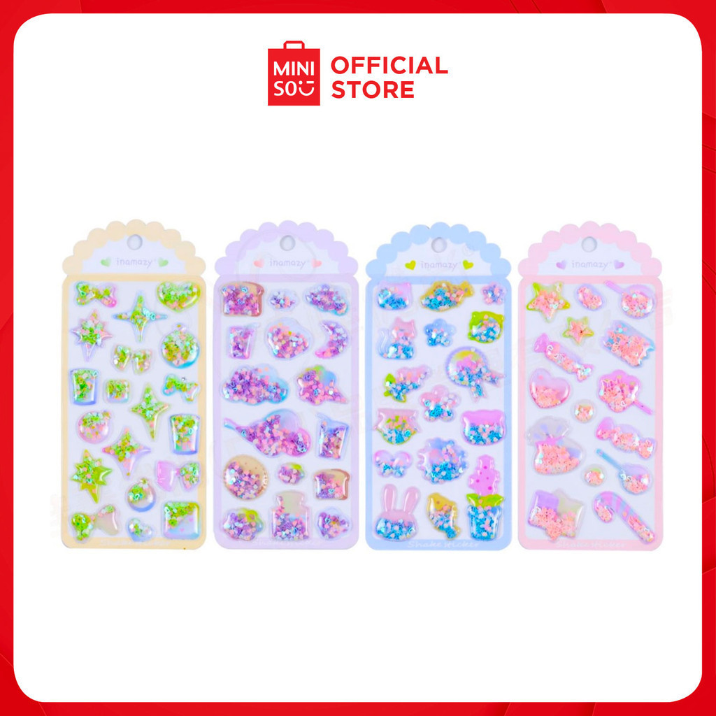 MINISO Fantasy Glitter Shaker Stickers (4 Assorted Models) | Shopee ...