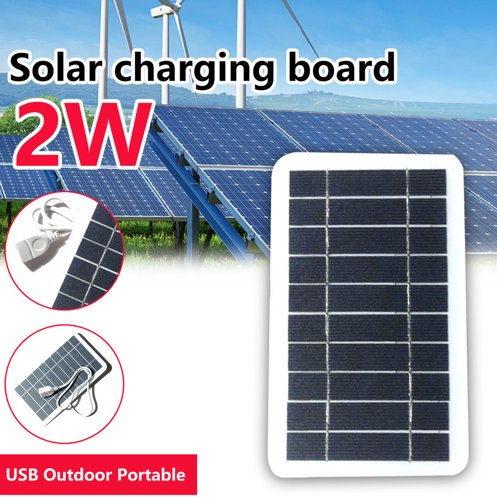 DIYMORE 5V 2W Solar Panel Output USB Outdoor Portable Solar System ...