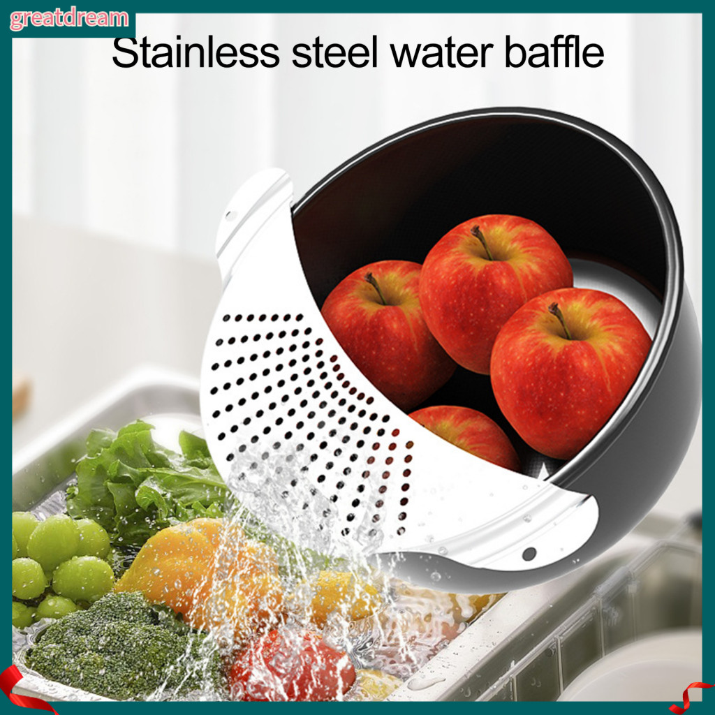 greatdream| Multi-purpose Stainless Steel Strainer Half-moon Strainer ...