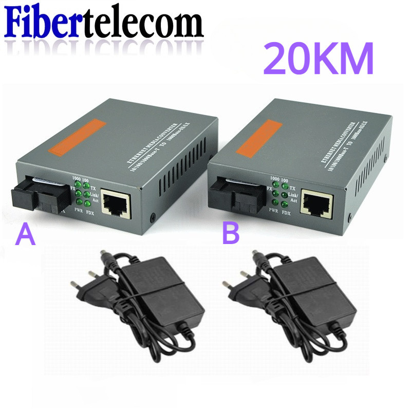 20KM Media converter Single mode single fiber HTB-GS-03 SC Fiber Switch ...