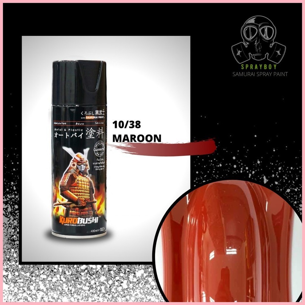 【Hot】 10/38 MAROON SAMURAI SPRAY PAINT 400ML | Shopee Philippines