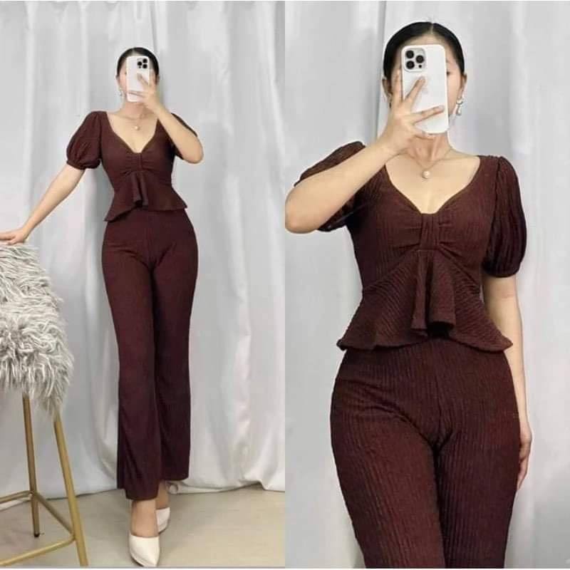 01210 Barbara Crepe Terno pants Plain Casual Wear Bodycon Asymmetric ...