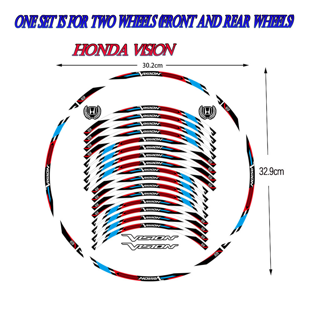 For Honda VISION Honda VISION Decals Decals mags Sticker Wheel Hub ...