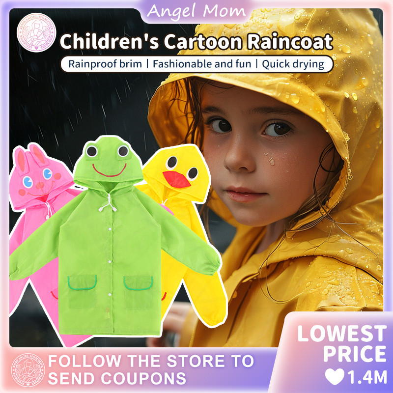Kids Raincoat Cartoon Raincoat For Kids Waterproof Raincoat Children Raincoat Unisex | Shopee ...