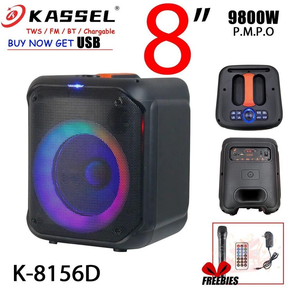 KASSEL Big bass karaoke boombox strong sounds Party Bluetooth Speaker ...
