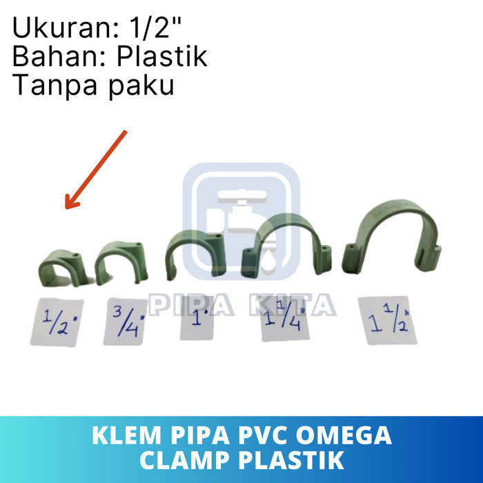 1/2 INCH PVC Pipe Clamp Arrow Plastic 0.5 Dim | Shopee Philippines