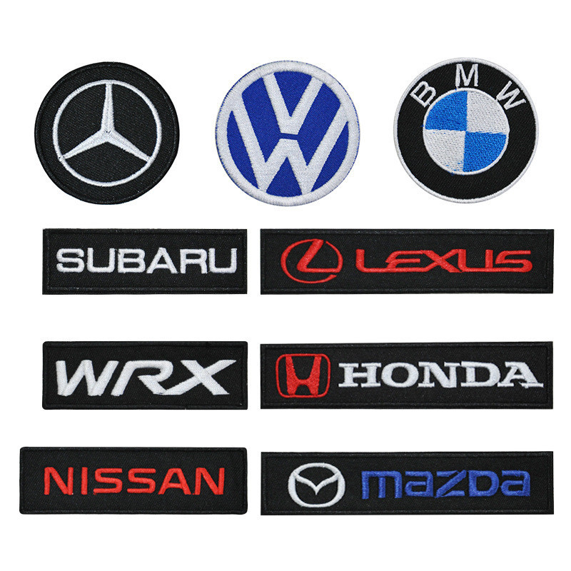 Branded Car Logo Embroidery Clothes Label Bmw Honda Nissan Emblem ...