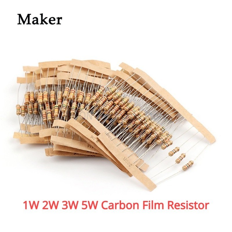 1W 2W 3W 5W 5% 30Kinds Resistor Kit Carbon Film Resistance 0.1-750 Ohm ...