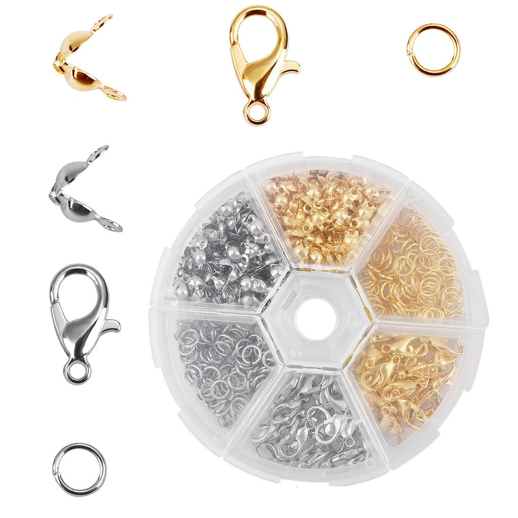 340pcs DIY Craft Jewelry Making Kits Lobster Claw Clasps Open Jump ...