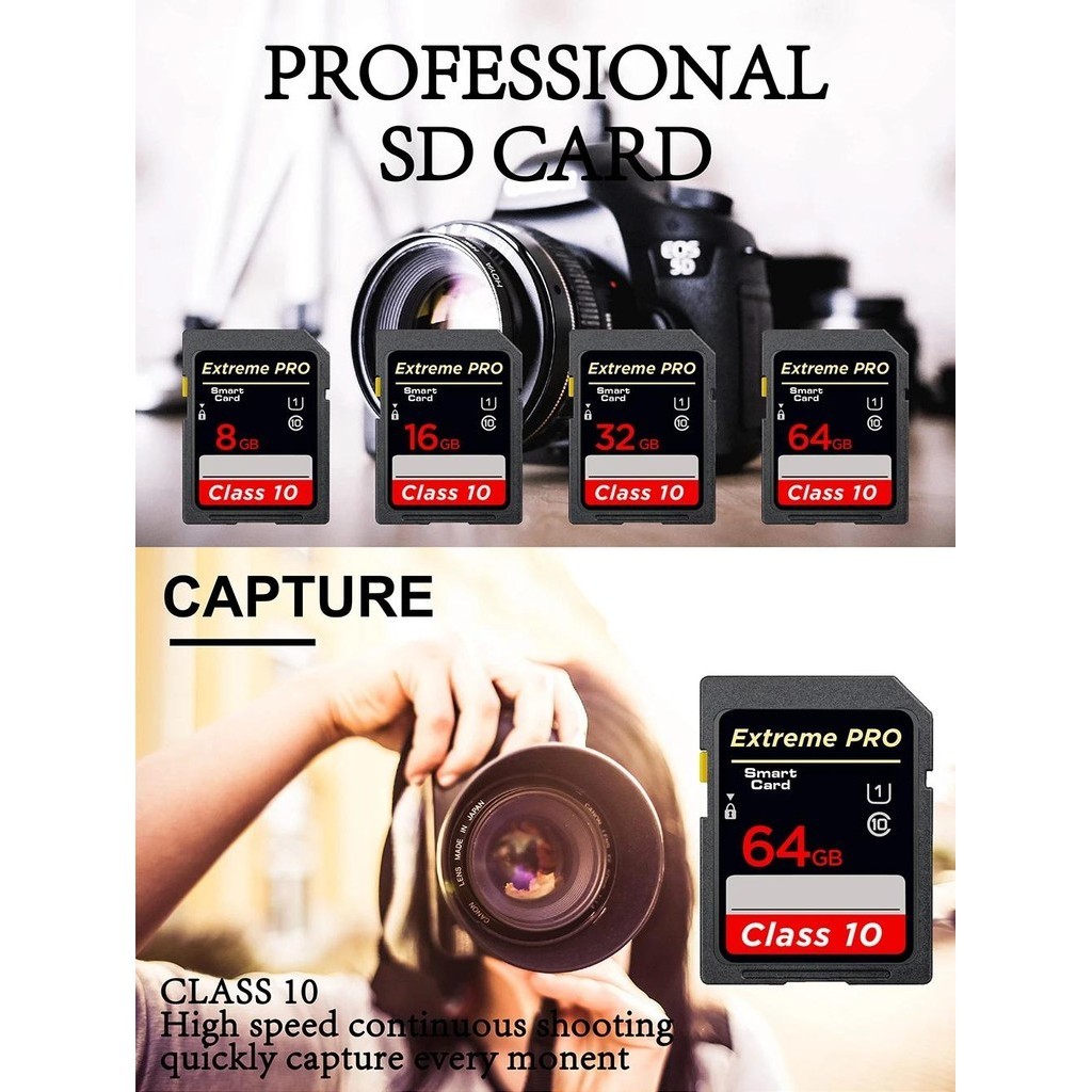 Class 10 camera sd card 128GB 64GB 32GB 16GB 8GB SD Card Memory Card ...