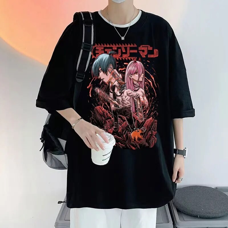 Anime Chainsaw Man Graphic Tshirt Denji Makima Hayakawa Aki Prints ...