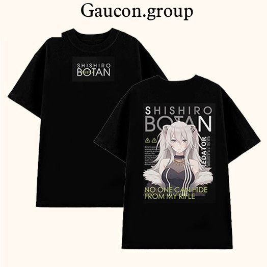 Hot Shishiro Botan Digital Art (Black) Short Sleeve Hololive Shishiro ...