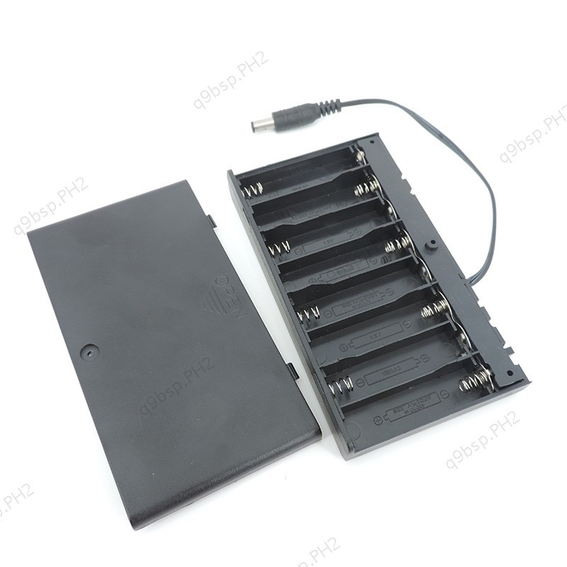 12V AA Battery Holder Case Box with On/Off Switch 8x1.5V AA Battery ...