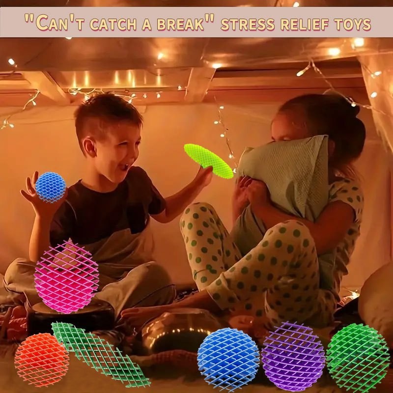 3d Elastic Mesh Fidget Worm Toy Funny Pocket Fidget Toy Resistance