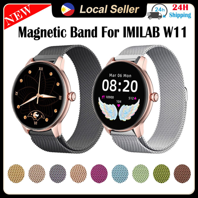 Magnetic Stainless Steel Strap For Imilab W11 Smart Watch Metal ...