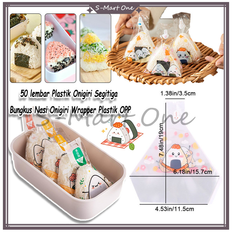 Sm contains 50 sheets of triangular onigiri plastic wrapper rice ...