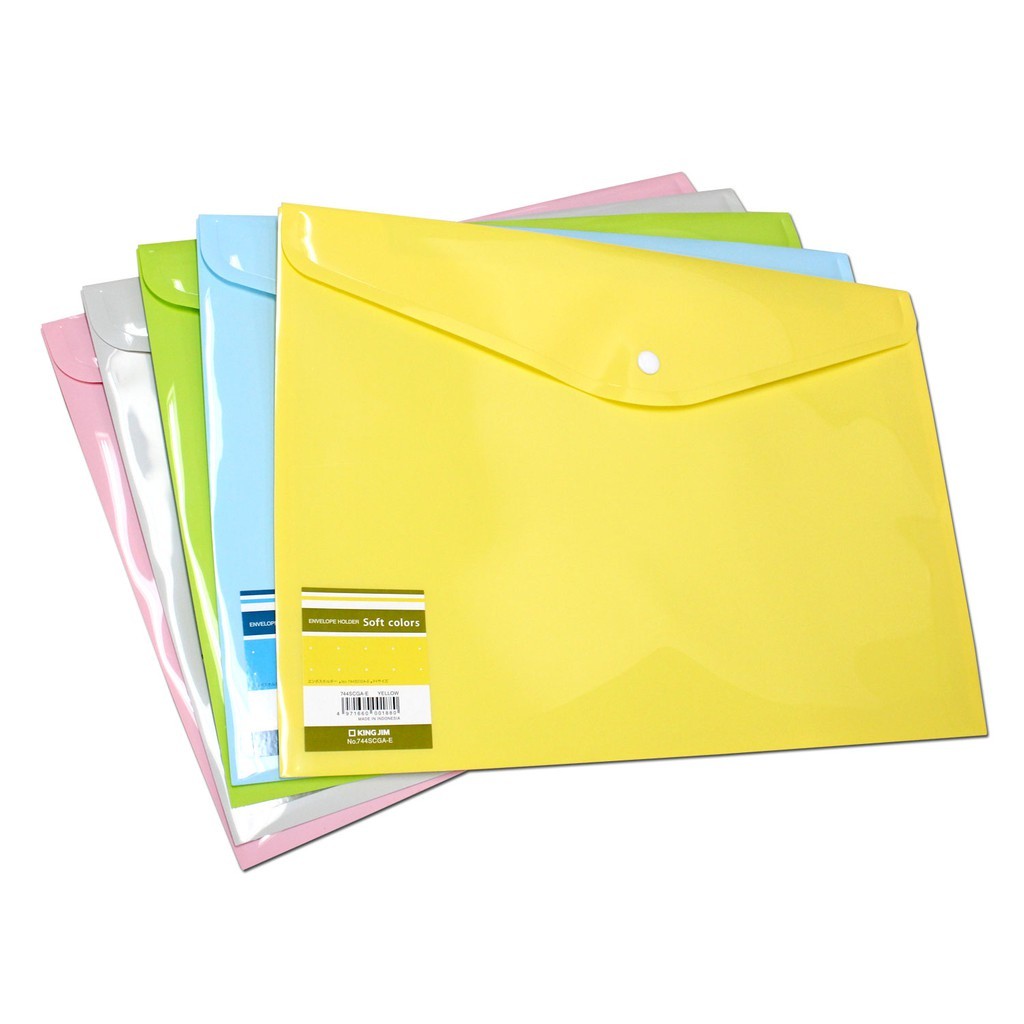 ENVELOPE HOLDER F4 KING JIM PLASTIC BUTTON MAP/ | Shopee Philippines