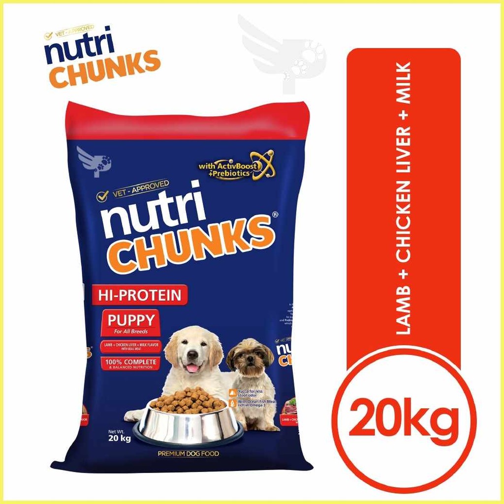 Nutri%Gm?Chunks/h'Hi-Protein,L!Puppy[O!20kg[C!-[t!For[Sm!All[zm!Breeds ...