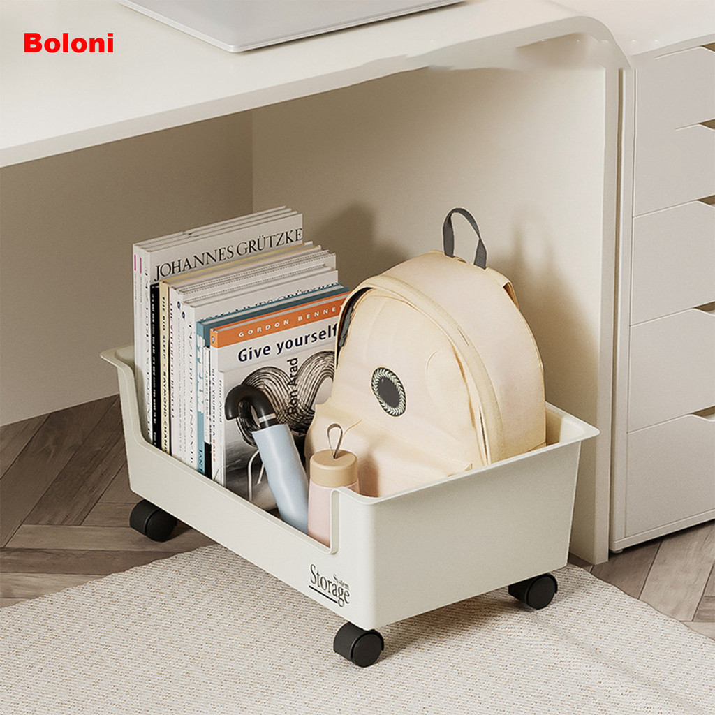 Boloni Removable Book Storage Box With Wheels Picture Book Bag Storage ...