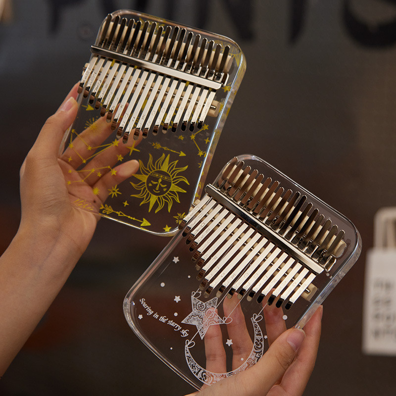 New 17/21 Keys Acrylic Kalimba Portable Thumb Piano Mbira with ...