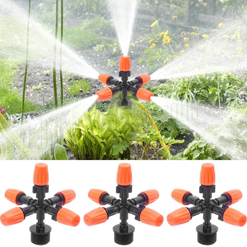 5-way Fog Sprinkler Nozzle - Automatic Flower Watering Garden Atomizer ...