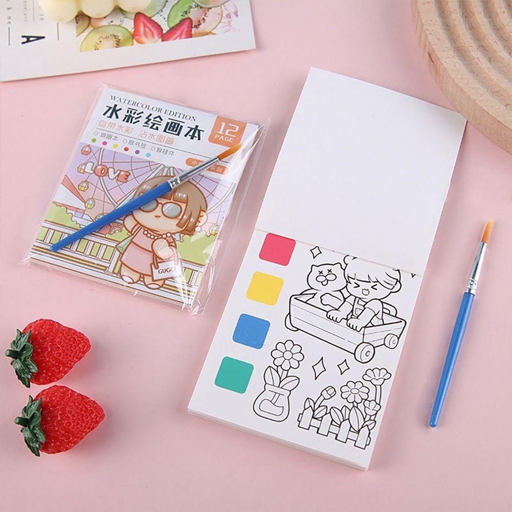 Kids Watercolor Book Pocket Graffiti Book Children's Painting Book with ...
