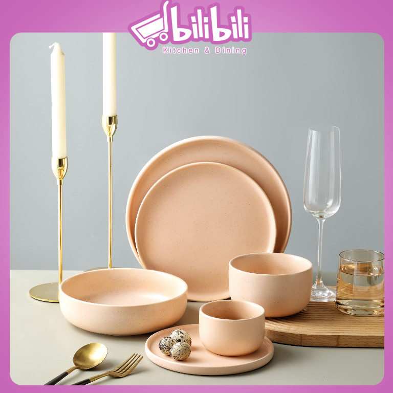 BILIBILI Japanese Stoneware Ceramic Dinner Plate Minimalist Glaze ...