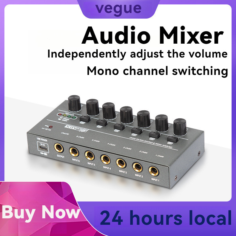 Four-Way Audio Audio Mixer with Mono Stereo Switching Mini Signal Mixer Small Audio | Shopee ...