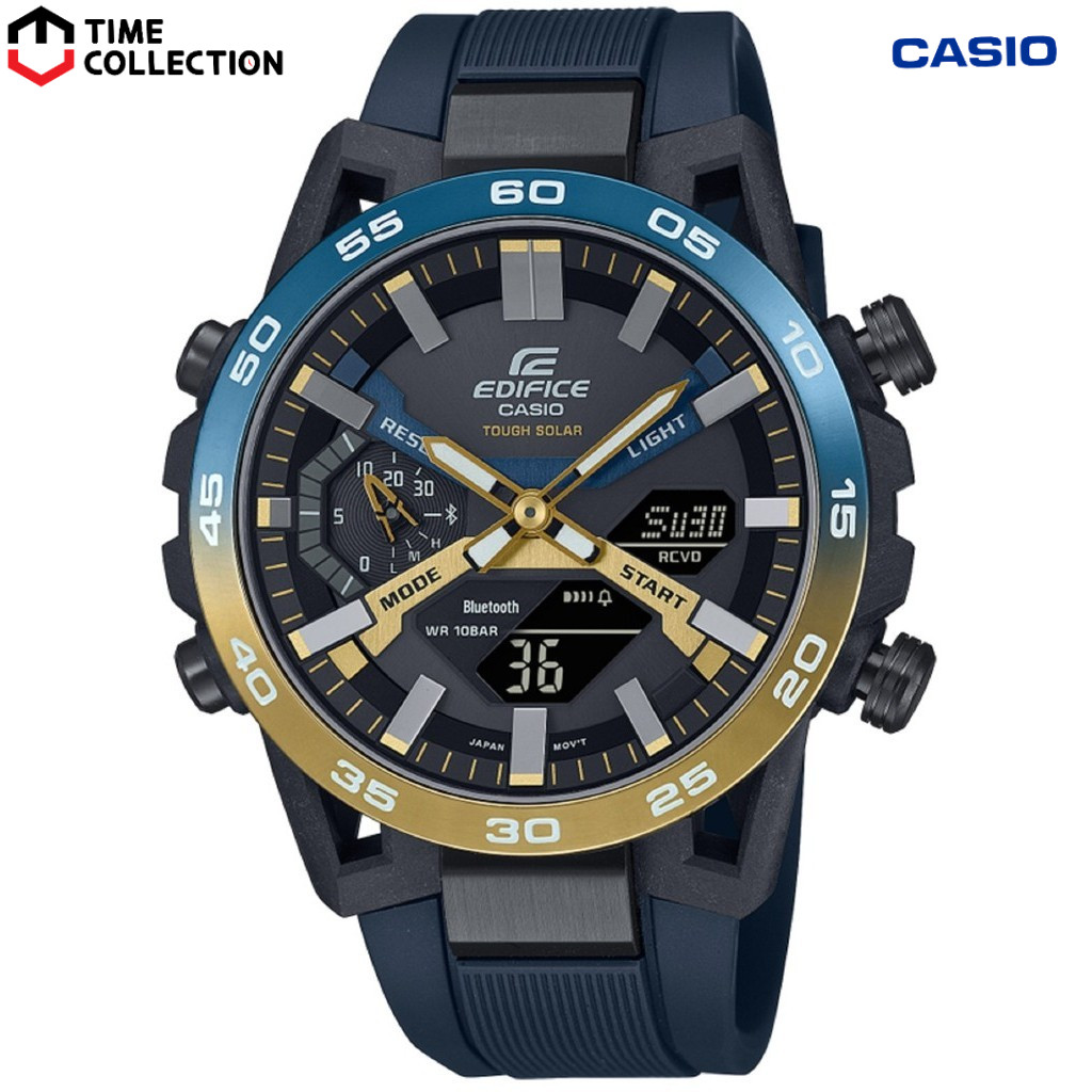 Casio Edifice ECB-2000NP-1A Digital Analog Rubber Strap Solar Watch For ...