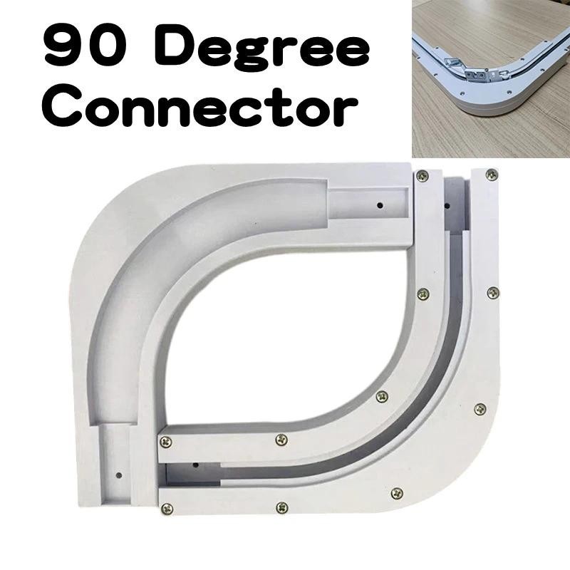 90 degree Electric Curtain Track Rail Joint Bracket Connector For U ...
