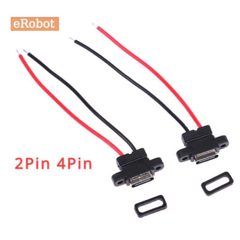 USB 3.1 Connector Type-C 2Pin 4Pin SMD SMT Welding Wire Female ...
