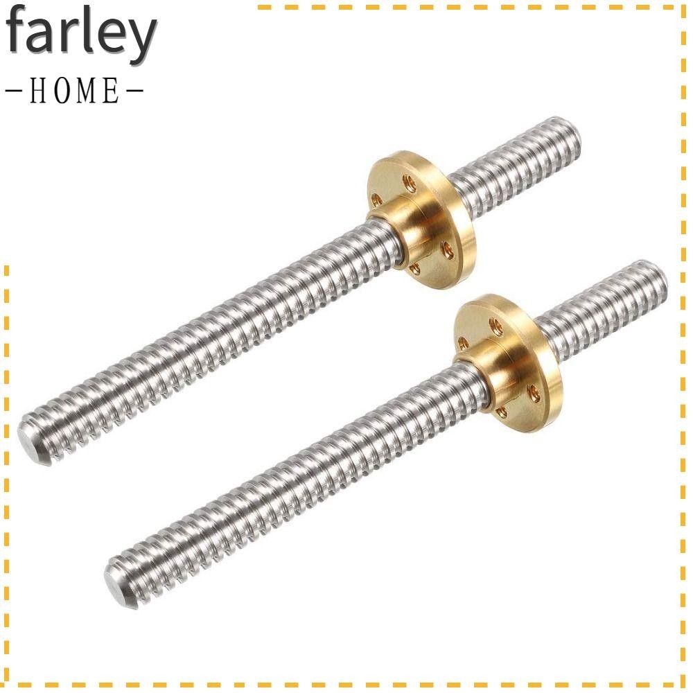 FARLEY 2Pcs Trapezoidal Rods, 4 Lead Stainless Steel 100mm Length T8 ...