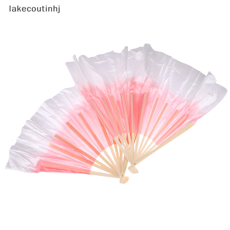 Lj 10-50CM Women Chinese Folk Dance Fan Pink Half Circle Gradient Silk ...