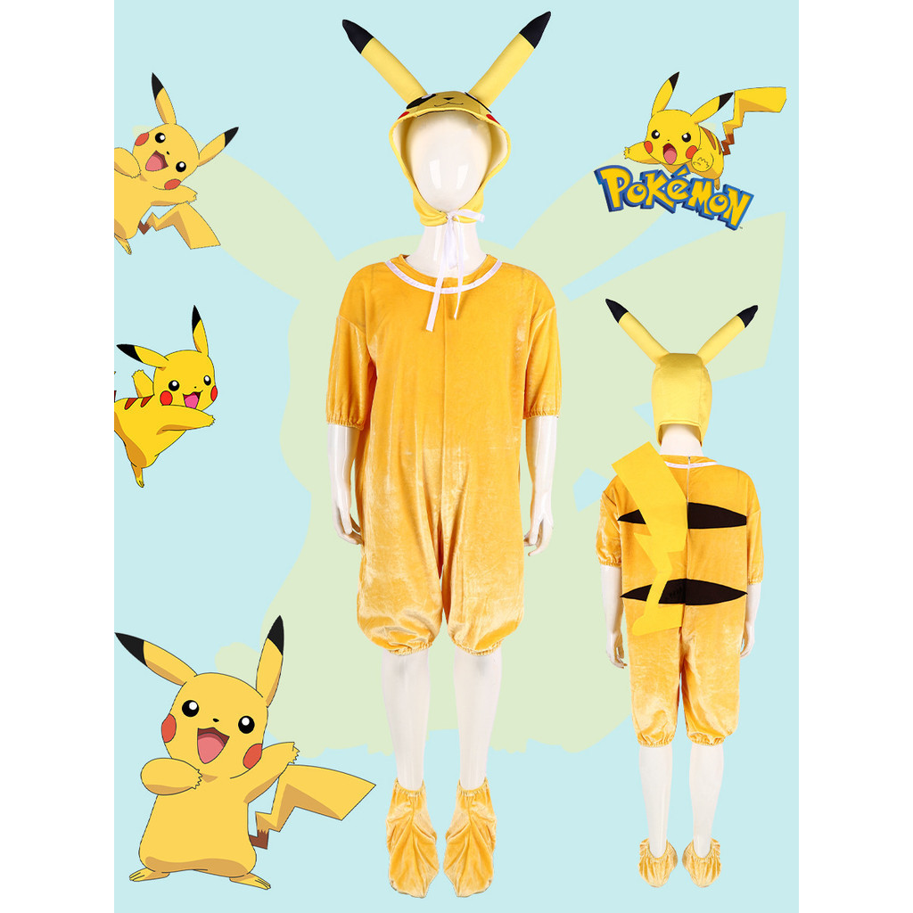 pikachu costume for kids Pikachu Costume Flannel Jumpsuit Suit pikachu ...