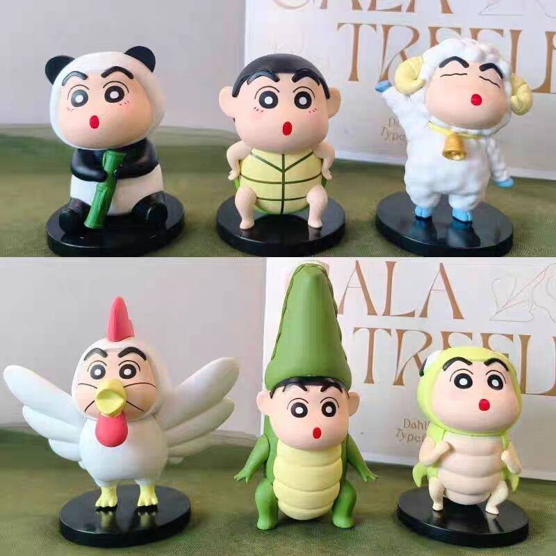 Crayon Shin-chan Figure Blind Box Crossdressing Little Sheep Panda ...