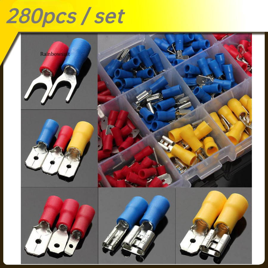 280pcs Assorted Crimp Spade Terminal Insulated Electrical Wire ...