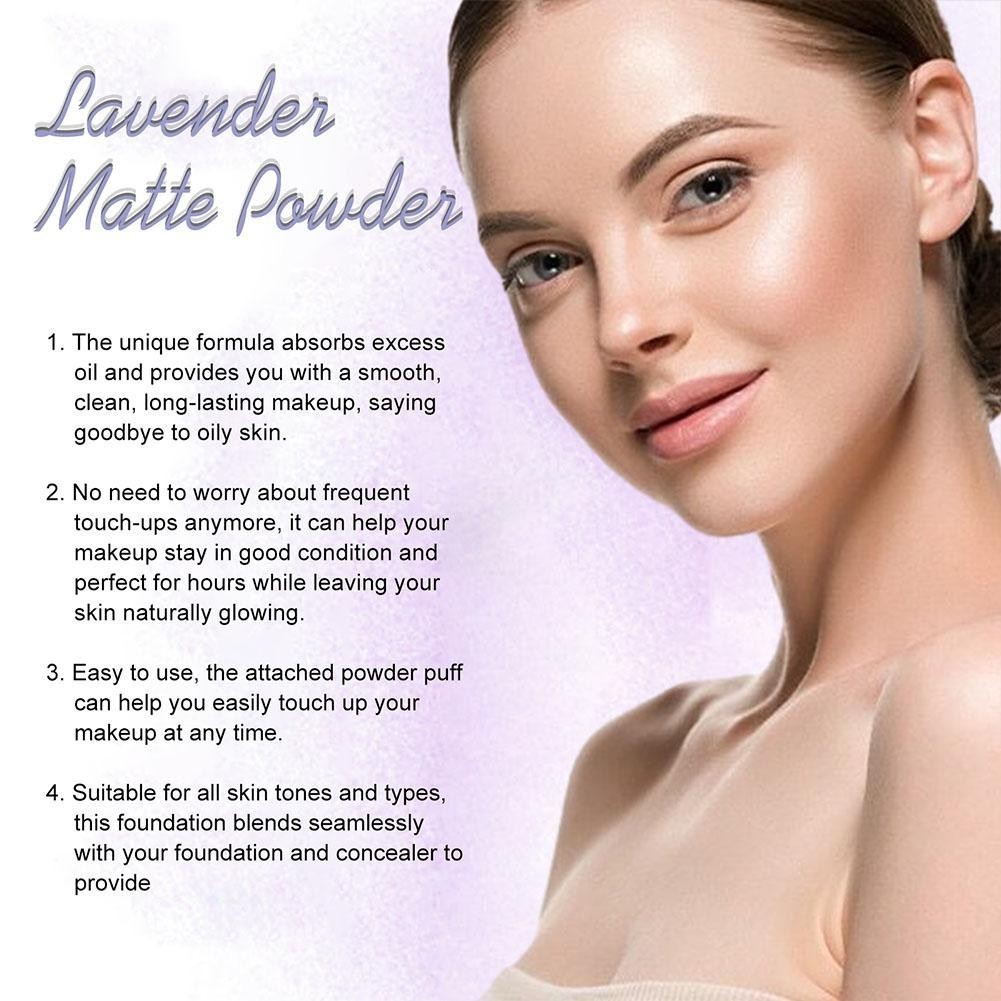 Lavender Matte Powder Oil Control Powder Dustless Purple Hard Pressed ...
