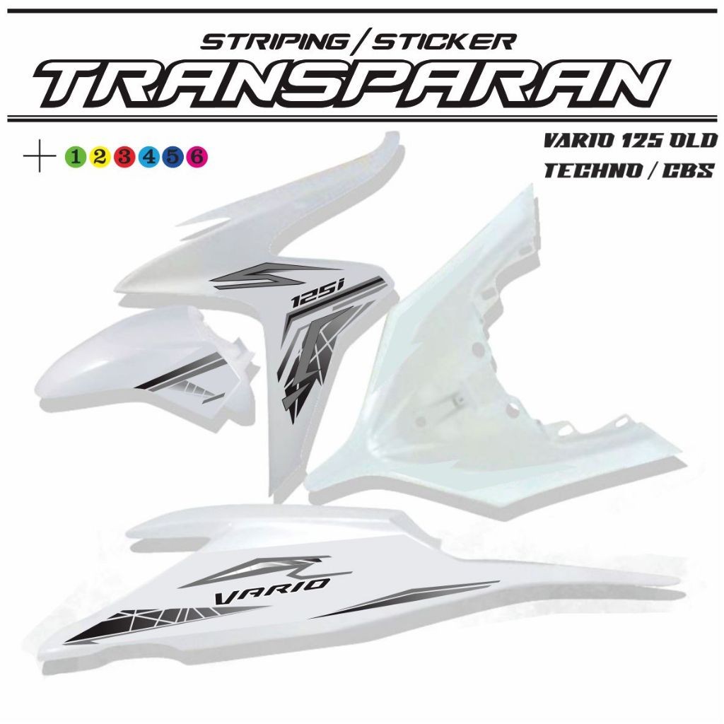 STRIKER STRIPING VARIO 125 OLD BOLHAM SUPER OLD CLEAR TRANSPARENT NEW ...