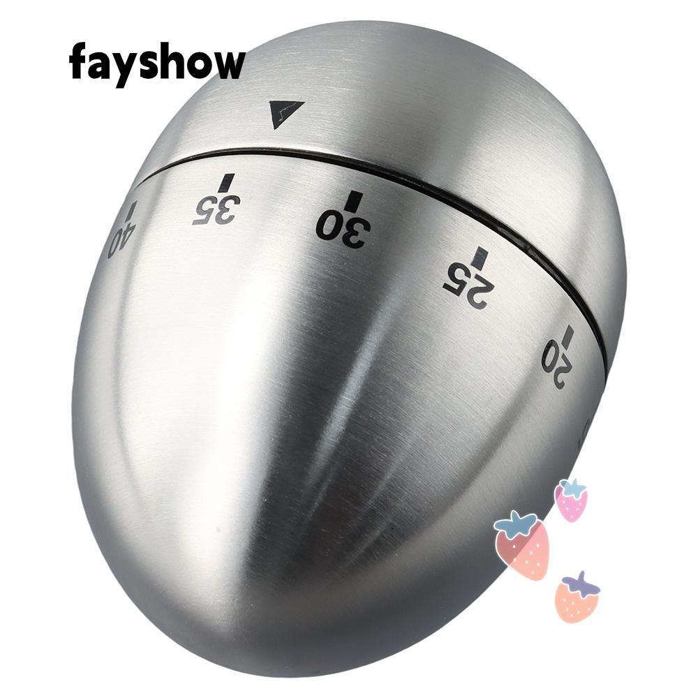 FAYSHOW2 Kitchen Timer, Stainless Steel Egg Shape Cooking Timer, Stable ...