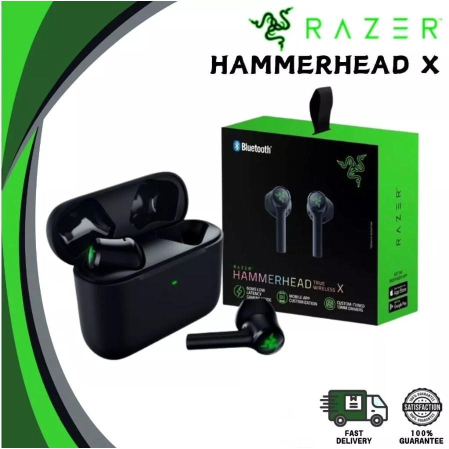 Razer Hammerhead X True Wireless Bluetooth Gaming Earbuds | Shopee ...
