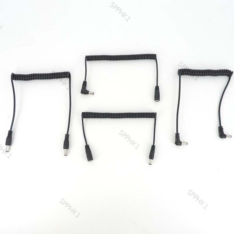 1.5m DC 5.5mm x 2.1mm Male to Angel male Female Plug Spring Power cord ...