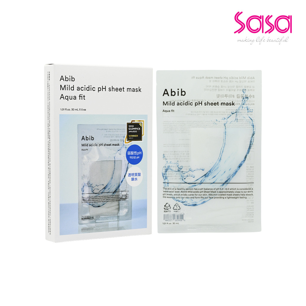 Abib Mild Acidic pH Mask (5PCS) (Aqua Fit / Heartleaf/ Value Set 2boxes) | Shopee Philippines