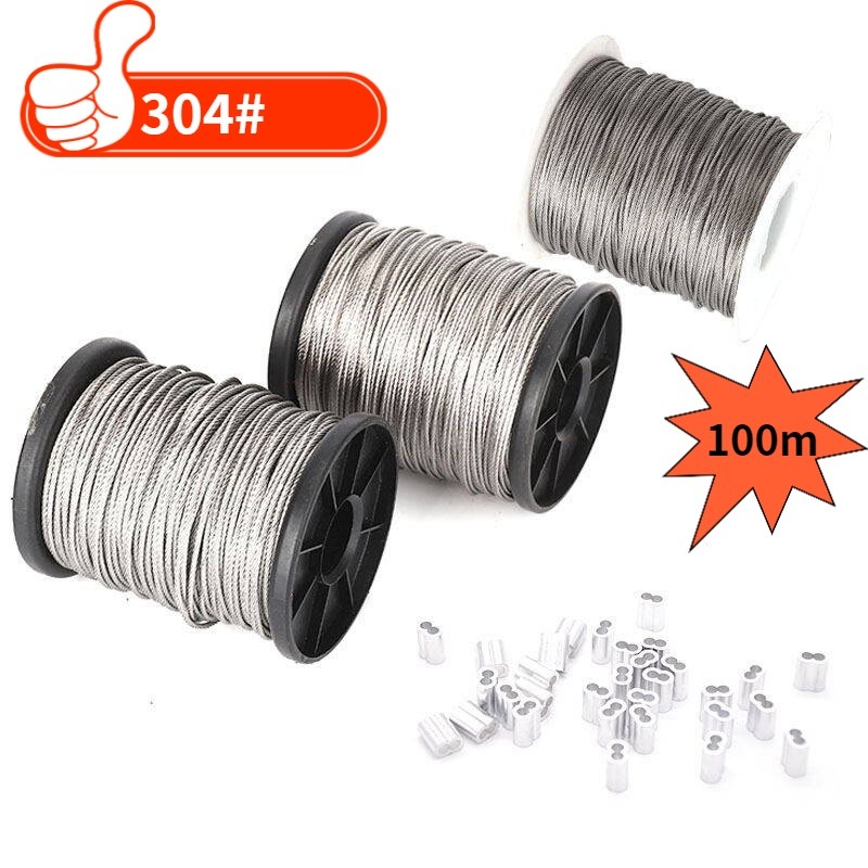 Steel cable 0.8mm1.0mm1.2mm1.5mm steel wire rope stainless steel 304 ...