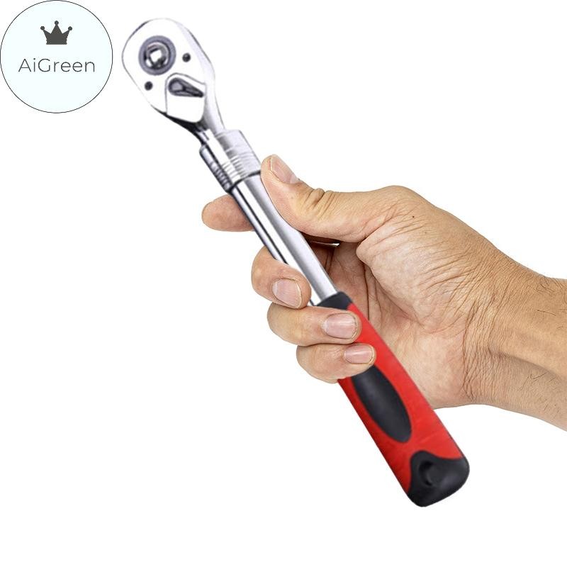 AiGreen 72-Tooth Adjustable Socket Ratchet Wrench " 3/8" Extendable ...