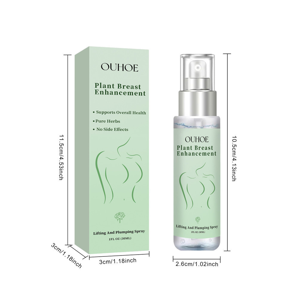 OUHOE Plant Breast Enhancement Oil 30ml Big Bust Spray Breast Lifting ...