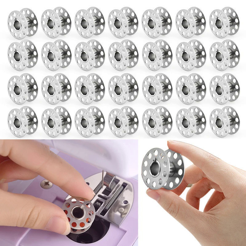 10-20Pcs Metal Bobbins Spool Sewing Craft Tool Stainless Steel Sewing ...